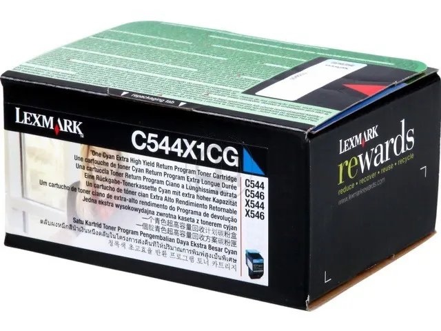 C544X1CG LEXMARK C54x/X54x toner cyan return 4000pages (120035440369 ...